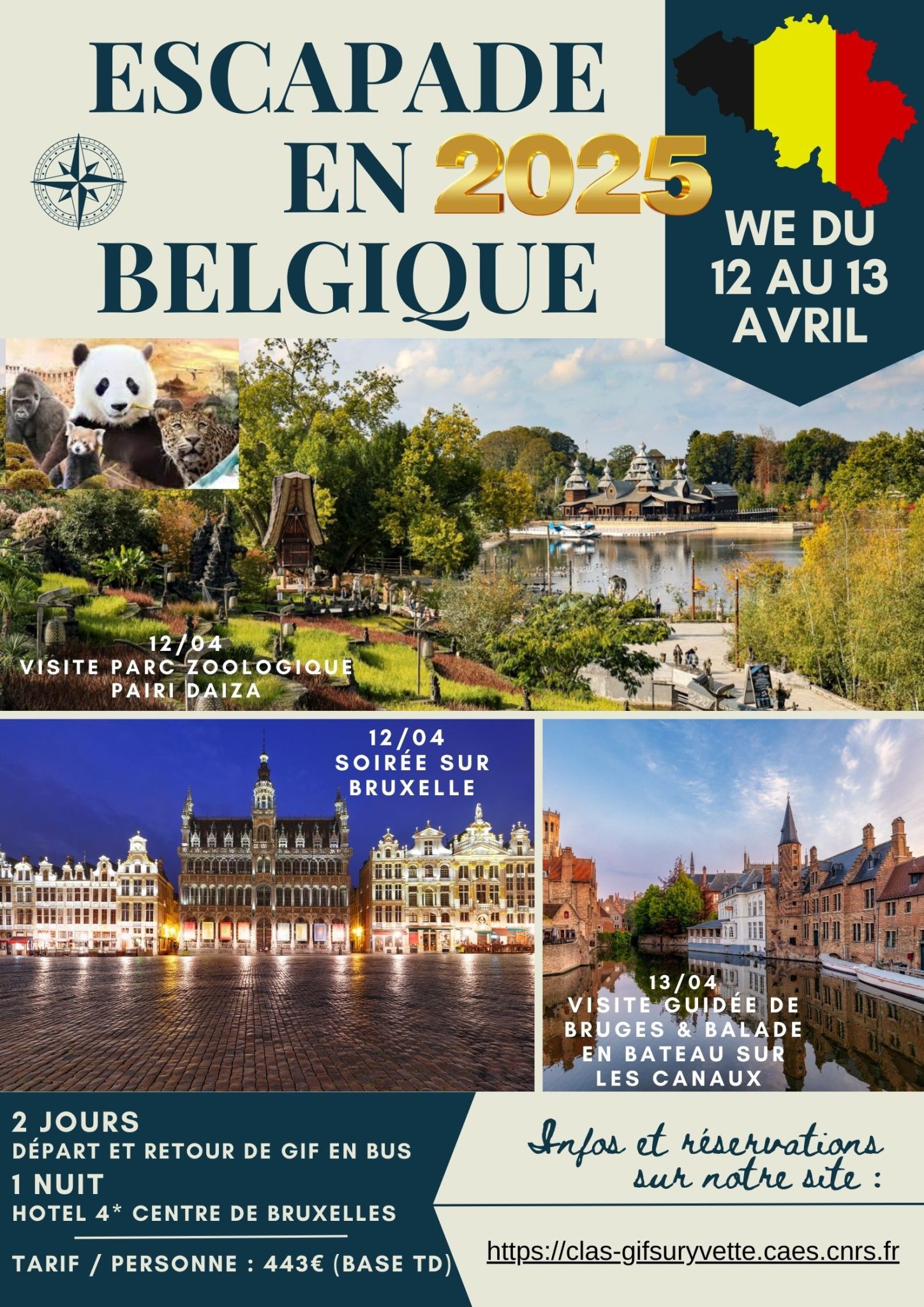 Week-end Escapade en Belgique avril 2025 – Clas de Gif-sur-Yvette